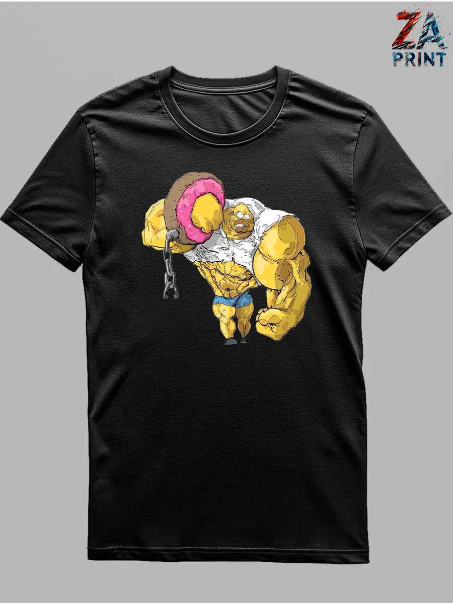 Футболка качок симпсон gym