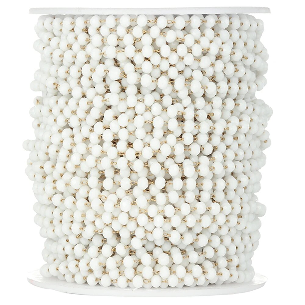 Цепи из нержавеющей стали 2 метра Белый, gold with white