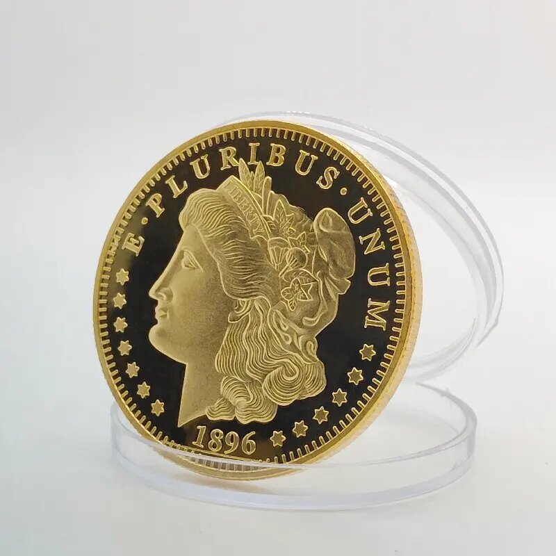 Золотая копия медали США 1896 Морган