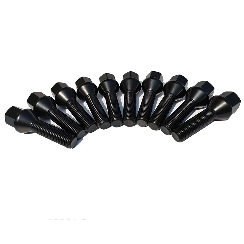 5шт 12х1,5 | 12х1,25 | 14х1,5 | 14х1,25 | 40 мм | 45 мм | 50 мм | 55 мм коническое сиденье, проставка для колес автомобиля, адаптер, колесные болты для BMW Volkswagen, 40mm, M14x1.5