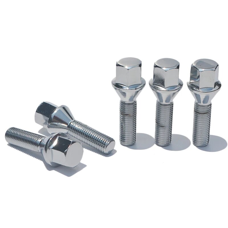 5шт 12х1,5 | 12х1,25 | 14х1,5 | 14х1,25 | 40 мм | 45 мм | 50 мм | 55 мм коническое сиденье, проставка для колес автомобиля, адаптер, колесные болты для BMW Volkswagen, 40mm, M14x1.5