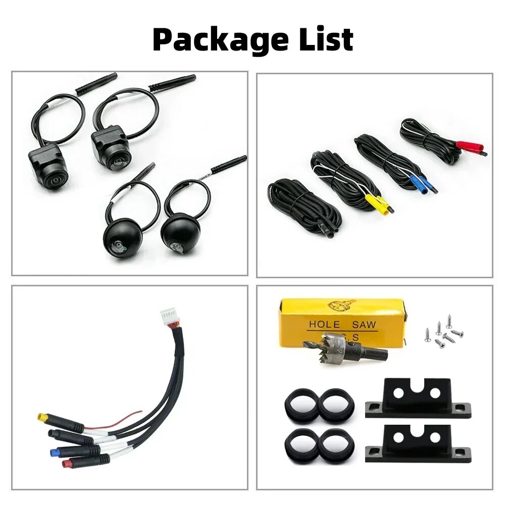 1080P 3D 360 ° Панорамная камера, система камеры для автомобиля, Android, мультимедиа, задняя/передняя/левая/правая, 360-панорамные аксессуары, 3D 720P