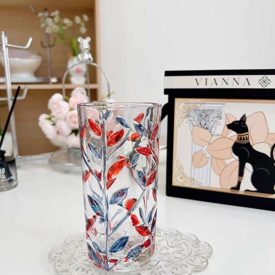 Цветной стеклянный стакан, нерегулярный цветной блок, стакан для воды, стакан для холодных напитков, стакан для сока, летний домашний радужный стакан для питья