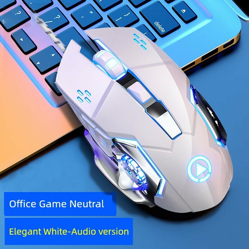 Механическая мышь Silver Eagle G15, проводная, бесшумная, для игр, киберспорта, домашнего офиса, настольного