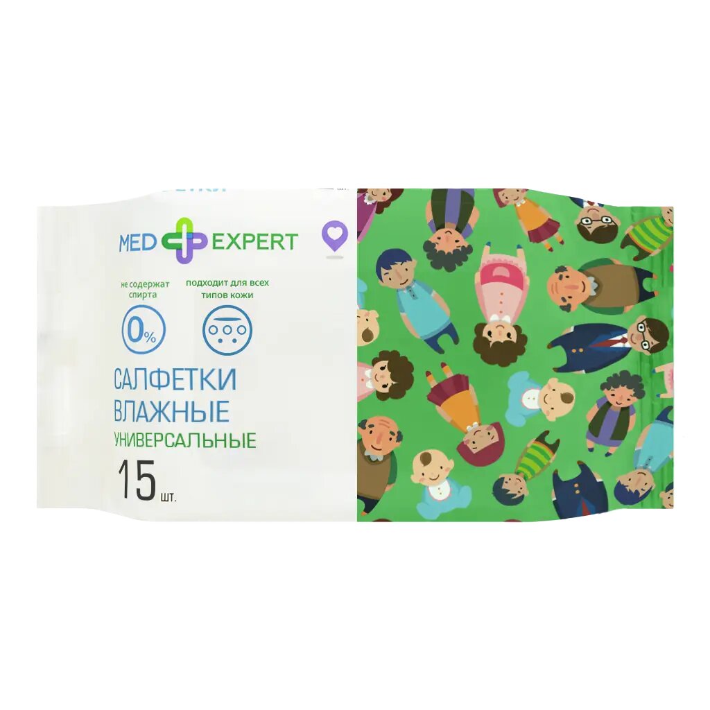 Med Expert Салфетки влажные универсальные 15 шт