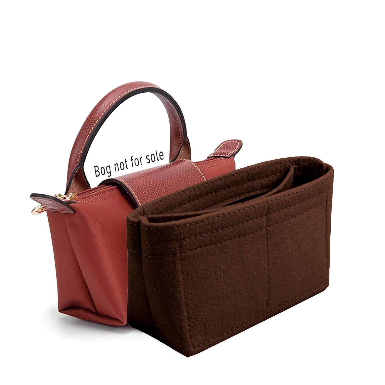 Органайзер для сумки Longchamp Mini, цвет Coffee
