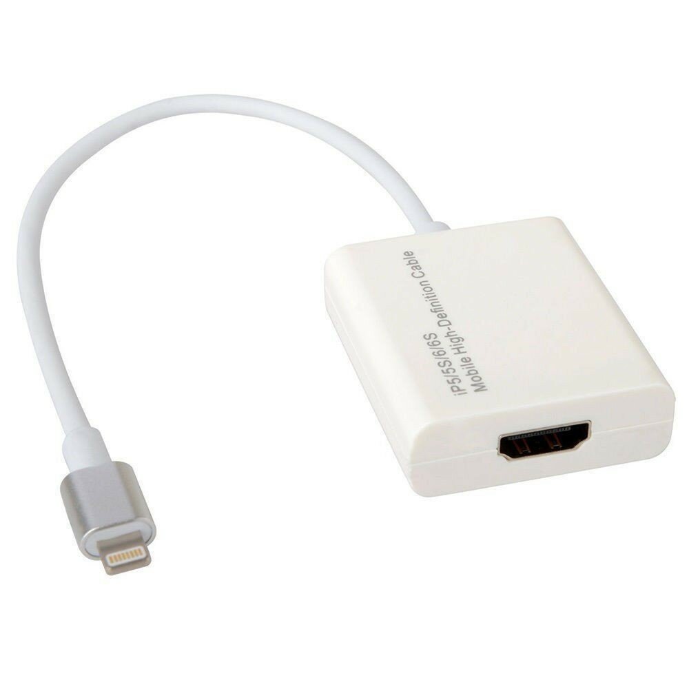 Адаптер для lightning на hdmi с высоким быстродействием чип для зеркалирования экрана и потоковой передачи hd