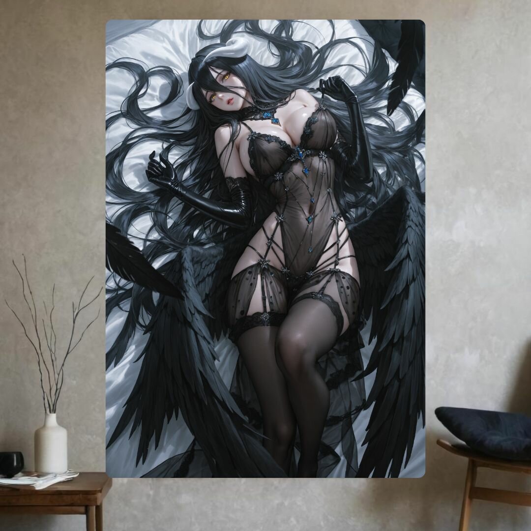 Картина на металле (аниме - Overlord) Альбедо, 20*30см