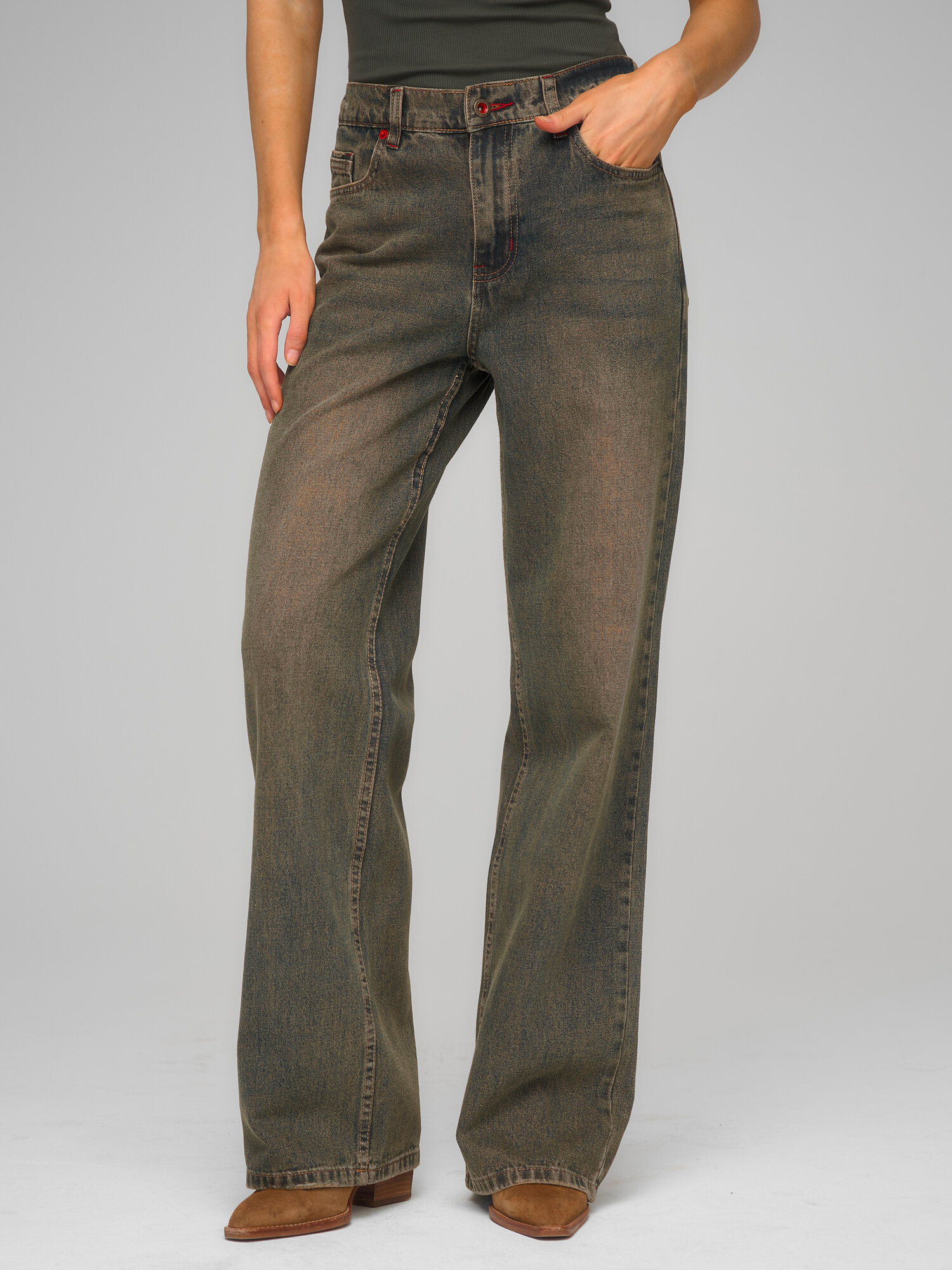 Джинсы широкие 