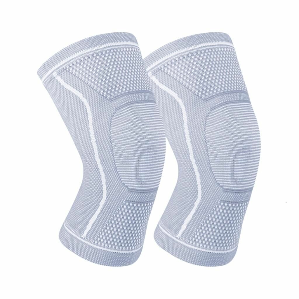 Пара дышащих компрессионных наколенников для восстановления после тренировок, бега и занятий в спортзале, - M
