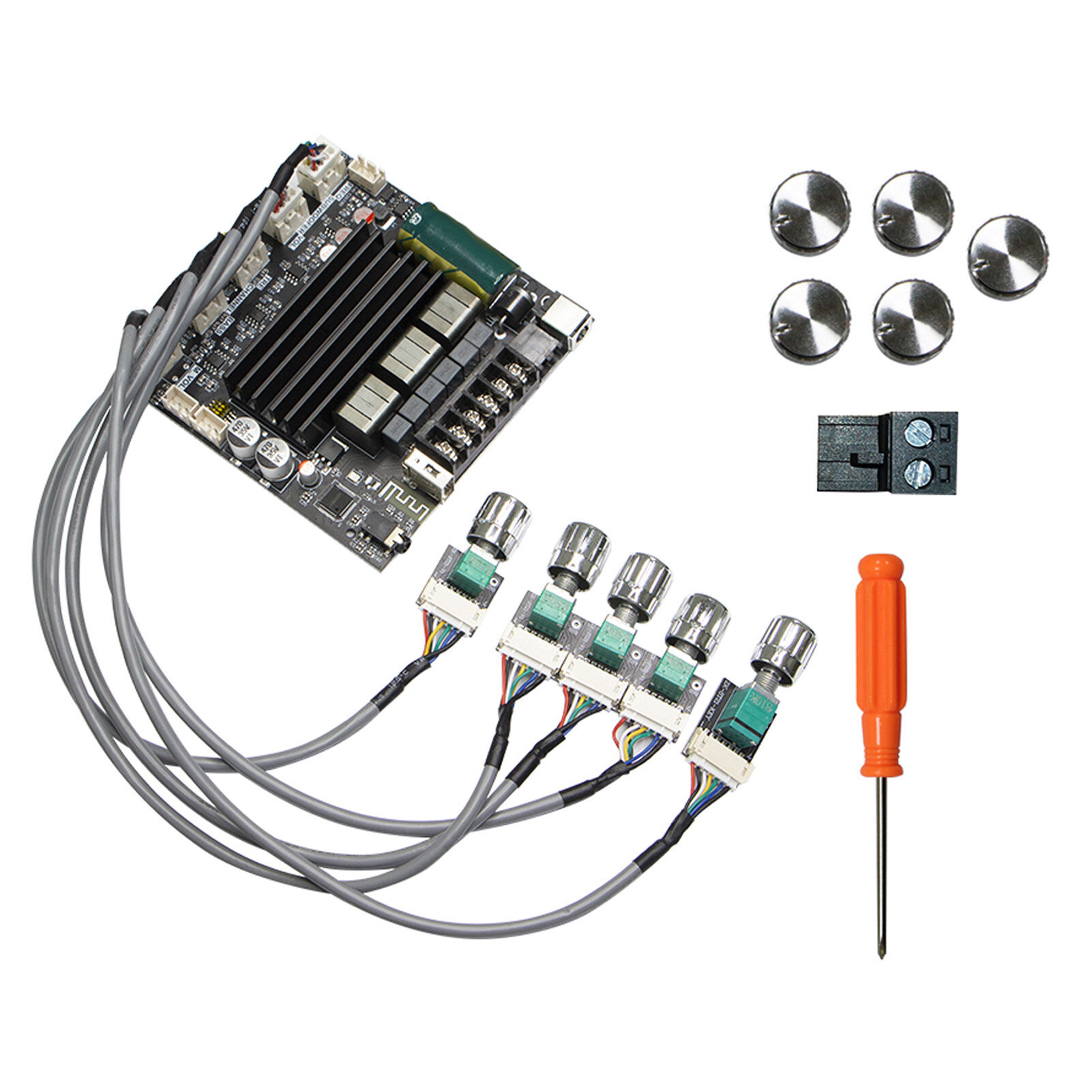 Плата цифрового усилителя звука Bluetooth 2.1-канальная мощностью 100 Вт ZK-ST21, модуль усилителя мощности 200 Вт для аудиосистем