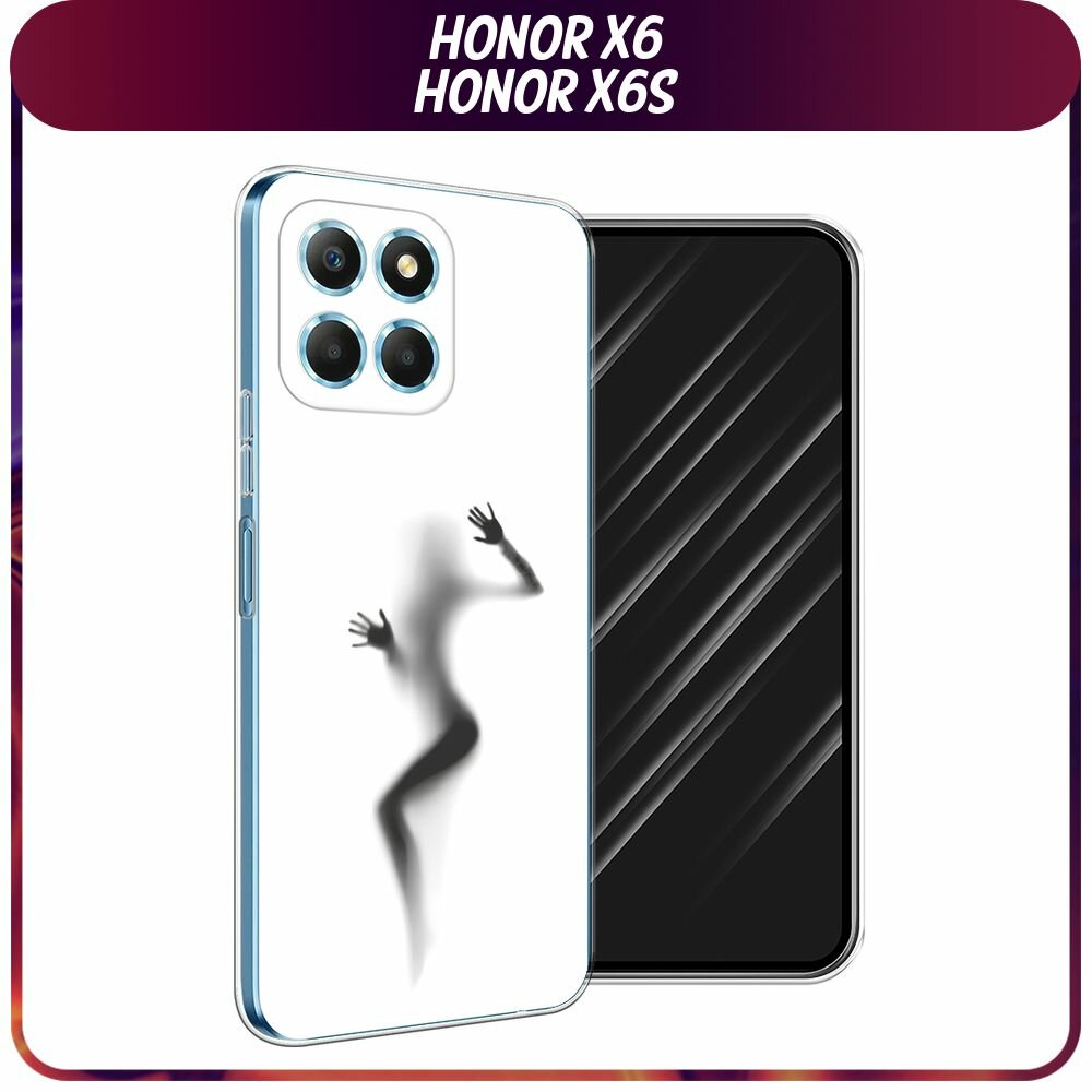 Чехол на Honor X6/X6S / Хонор X6/X6S с принтом "Девушка в душе"