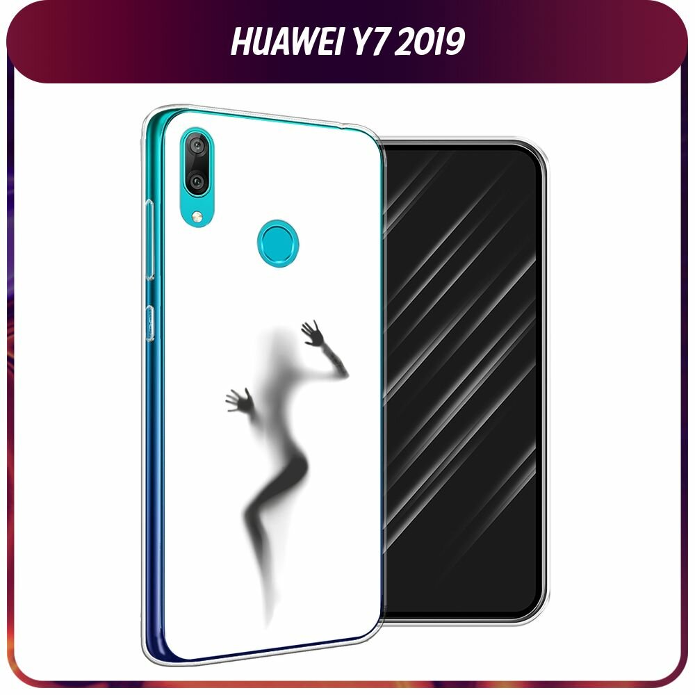 Чехол на Huawei Y7 2019 / Хуавей Y7 2019 с принтом "Девушка в душе"