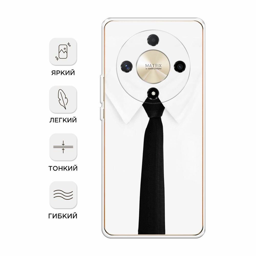Силиконовый чехол на Honor X9b / Хонор X9B с принтом "Галстук" — фото 1
