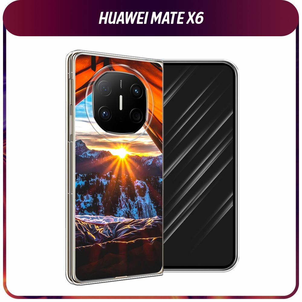 Силиконовый чехол на Huawei Mate X6 / Хуавей Мате X6 с принтом "Горы 7"