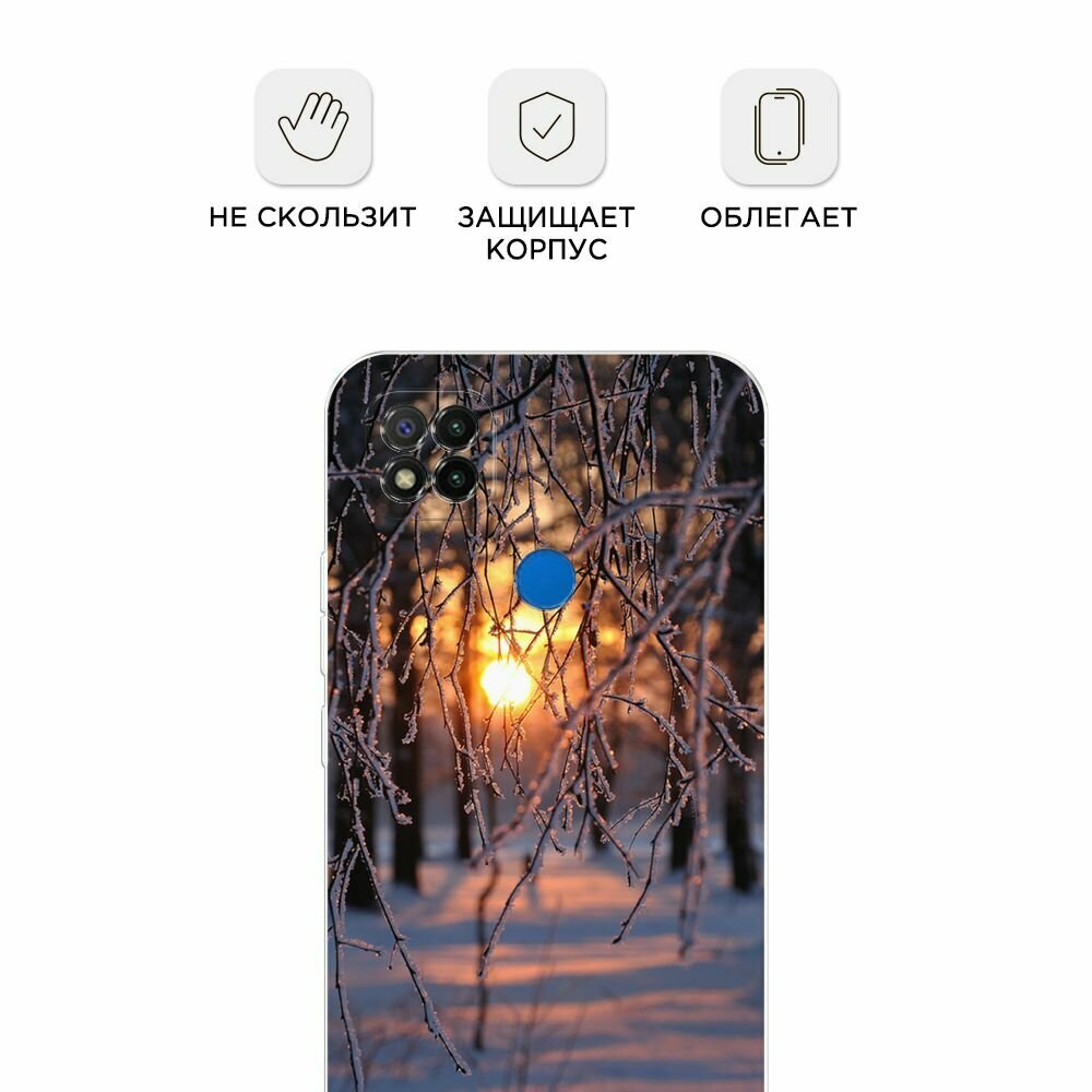 Силиконовый чехол на Xiaomi Redmi 9C / Сяоми Редми 9C с принтом Зима 7 — фото 1