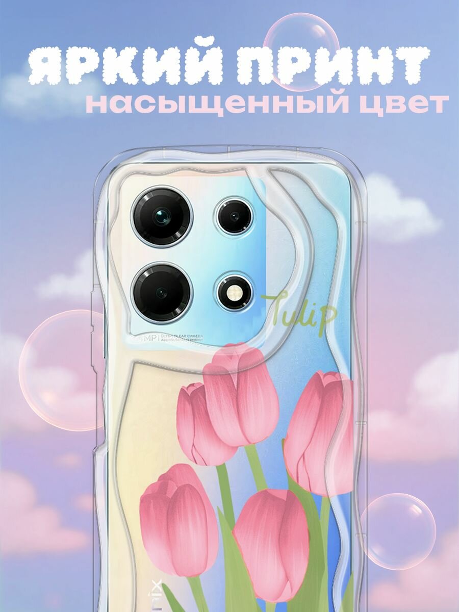 Чехол на Infinix Note 30 4G / Инфиникс Ноте 30 4G с принтом "Пять тюльпанов" — фото 1