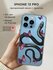 Чехол на Apple iPhone 13 Pro / Айфон 13 Про с принтом "Snake and butterflies 2"