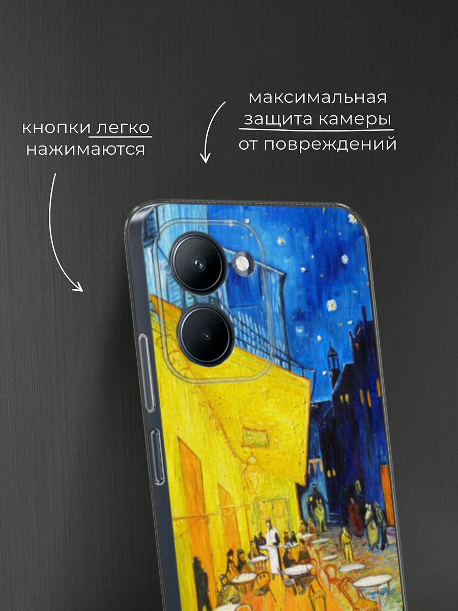 Чехол на Realme C33 / Реалми С33 с принтом "Ван Гог Желтый дом" — фото 1