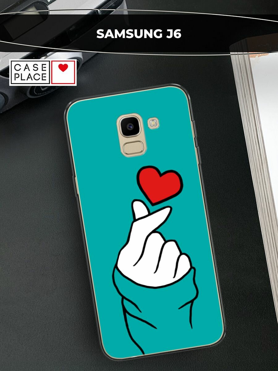 Чехол на Samsung Galaxy J6 2018 / Самсунг Галакси Джей 6 2018 с принтом "Маленькое сердечко"