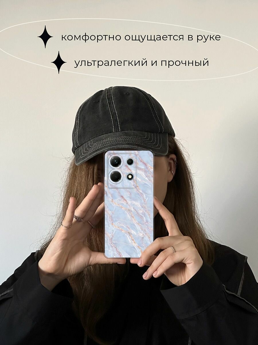 Чехол на Infinix Note 30 4G / Инфиникс Нот 30 4G с принтом "Сиреневый мрамор" — фото 1