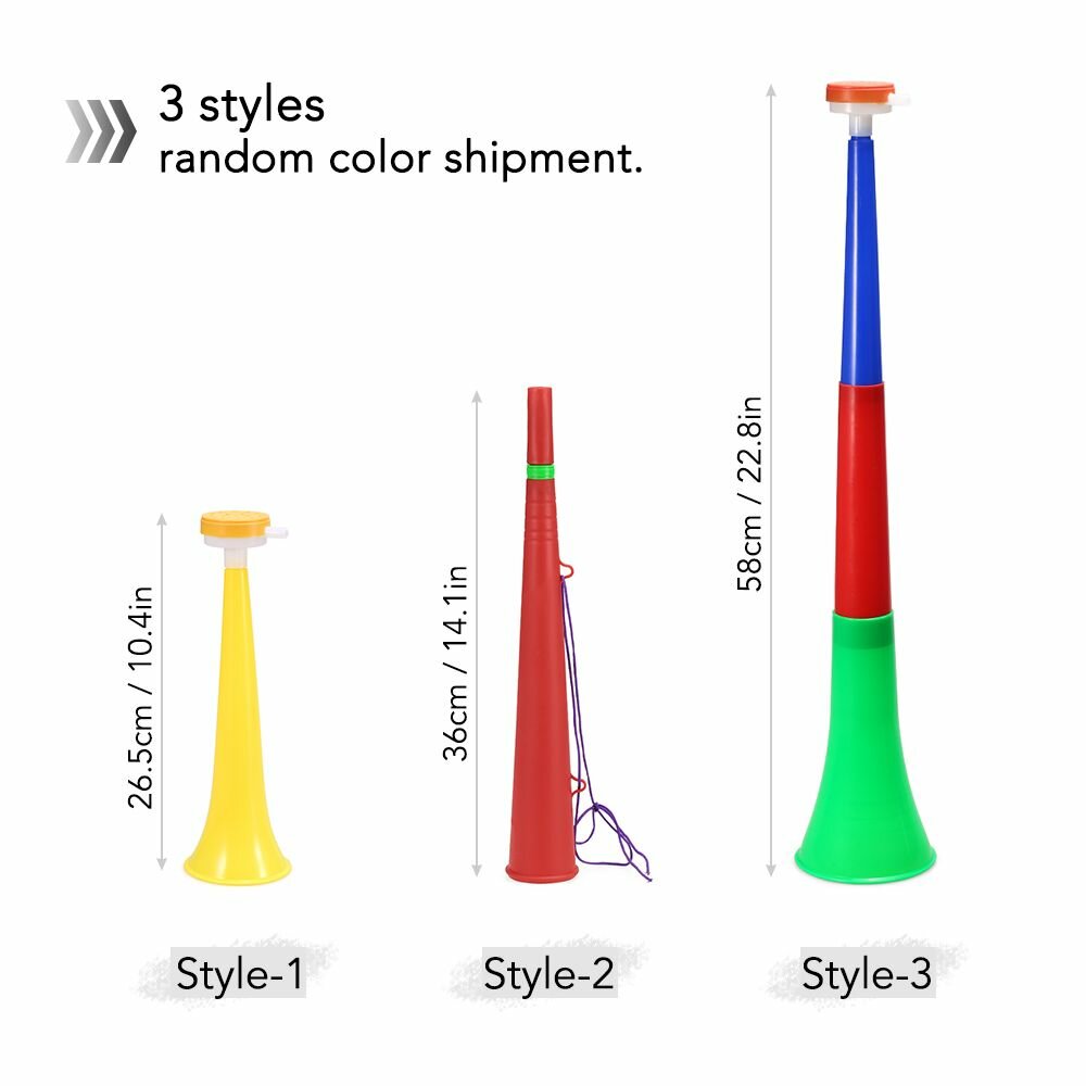 Пластиковый рожок-вувузела для футбольных болельщиков, громкий гудок для вечеринок и игр на открытом воздухе