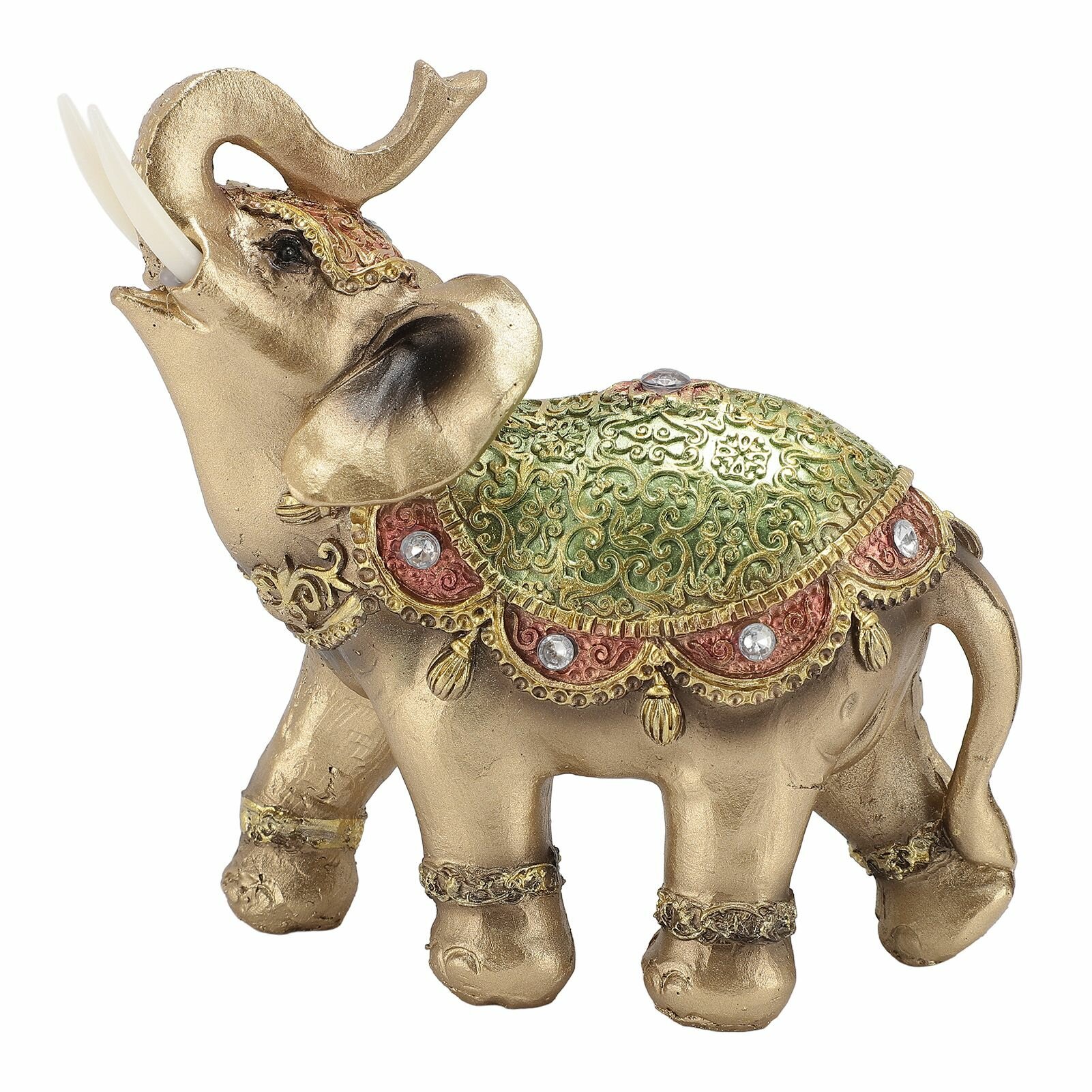 Статуэтка слона по фен-шуй, приносящая удачу и богатство, домашний декор, зеленая скульптура слона для прихожей, тумбы под телевизор, подарок на новоселье