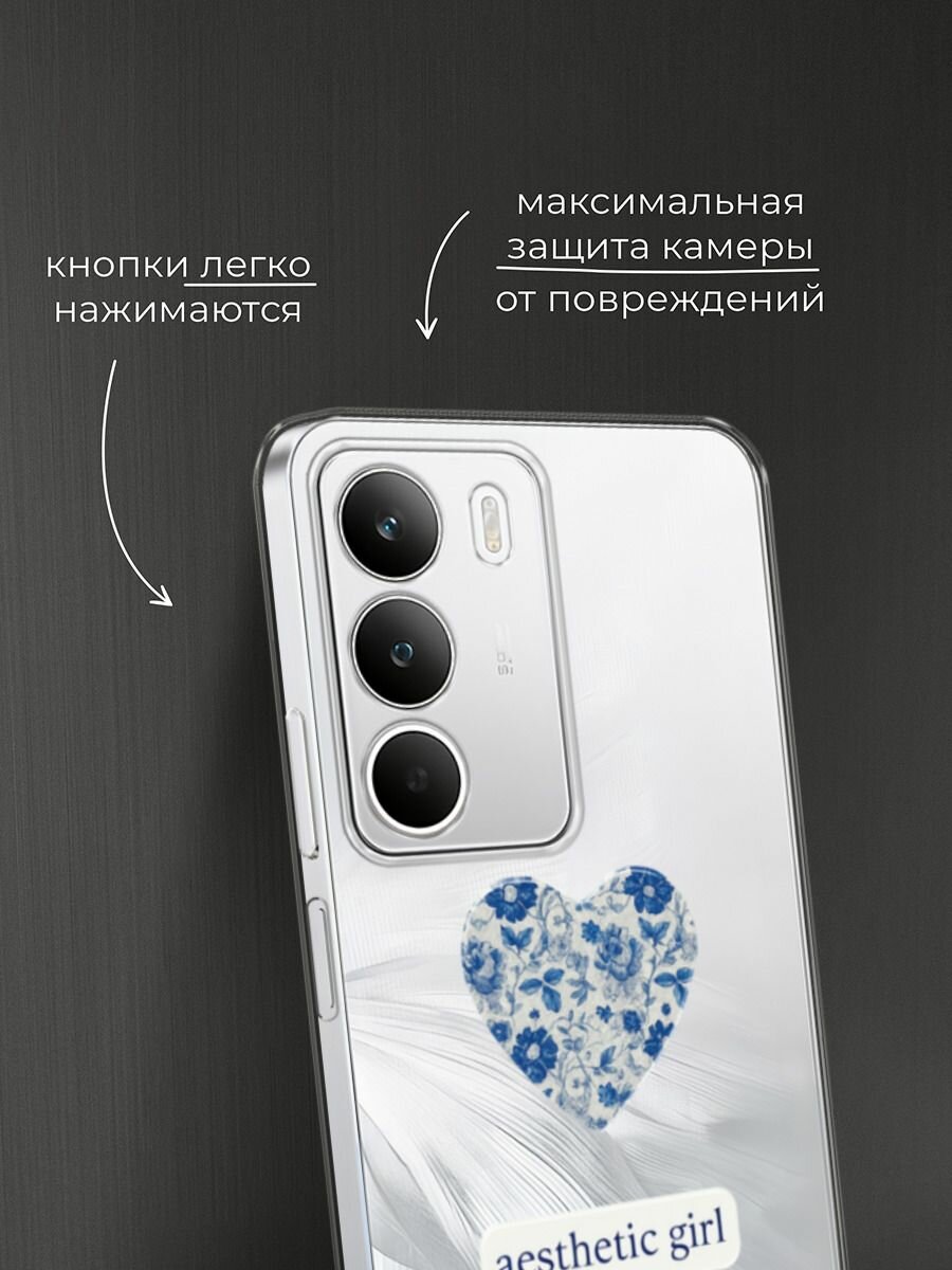 Силиконовый чехол на Realme C71/P3 Lite 4G / Реалми С71/P3 Лайт 4G с принтом "Aesthetic girl" — фото 1