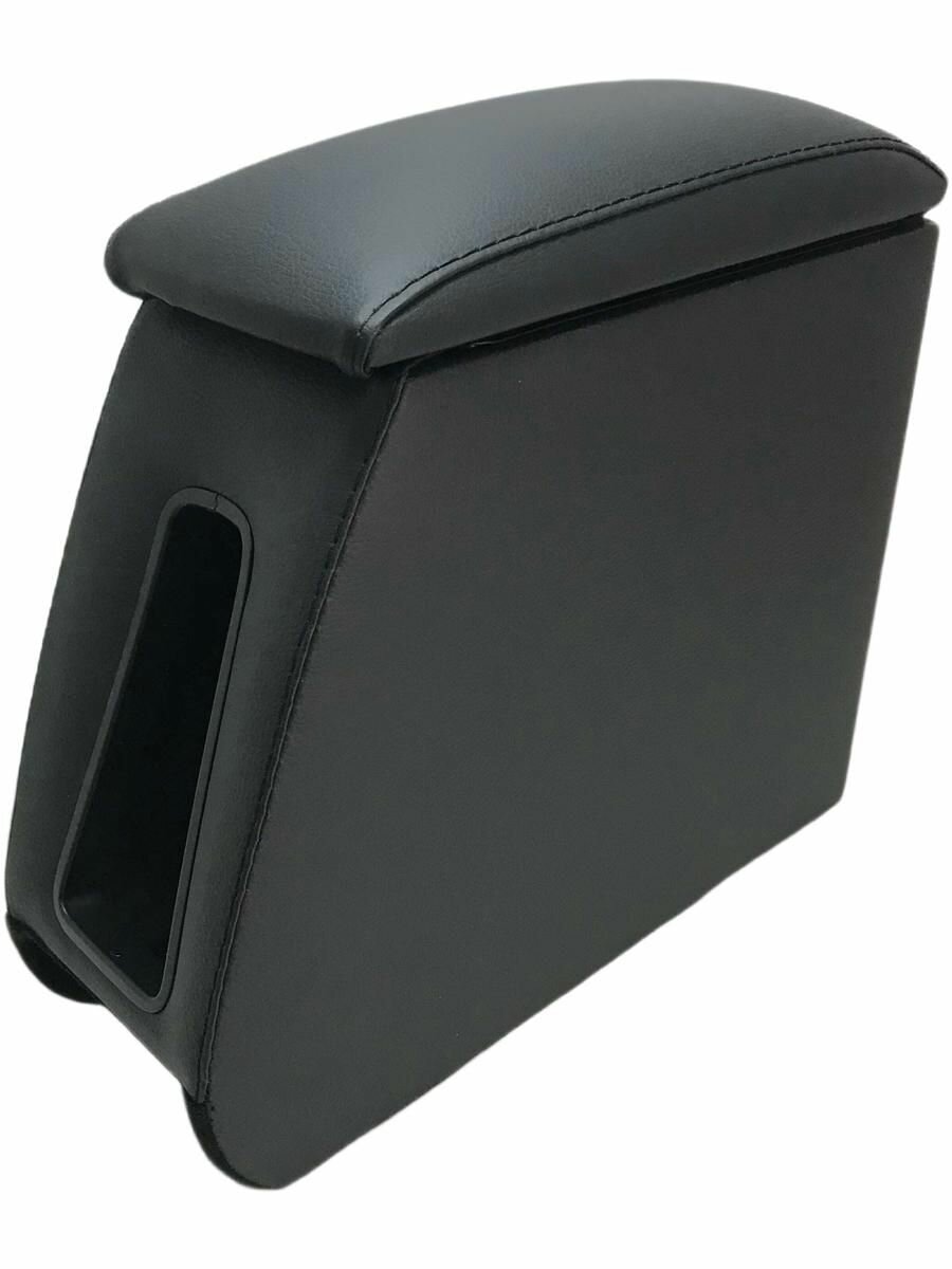 Подлокотник Lada granta / kalina II "euro" кожаный (черный, гладкая крышка), оригинал, для лада гранта/ калина 2