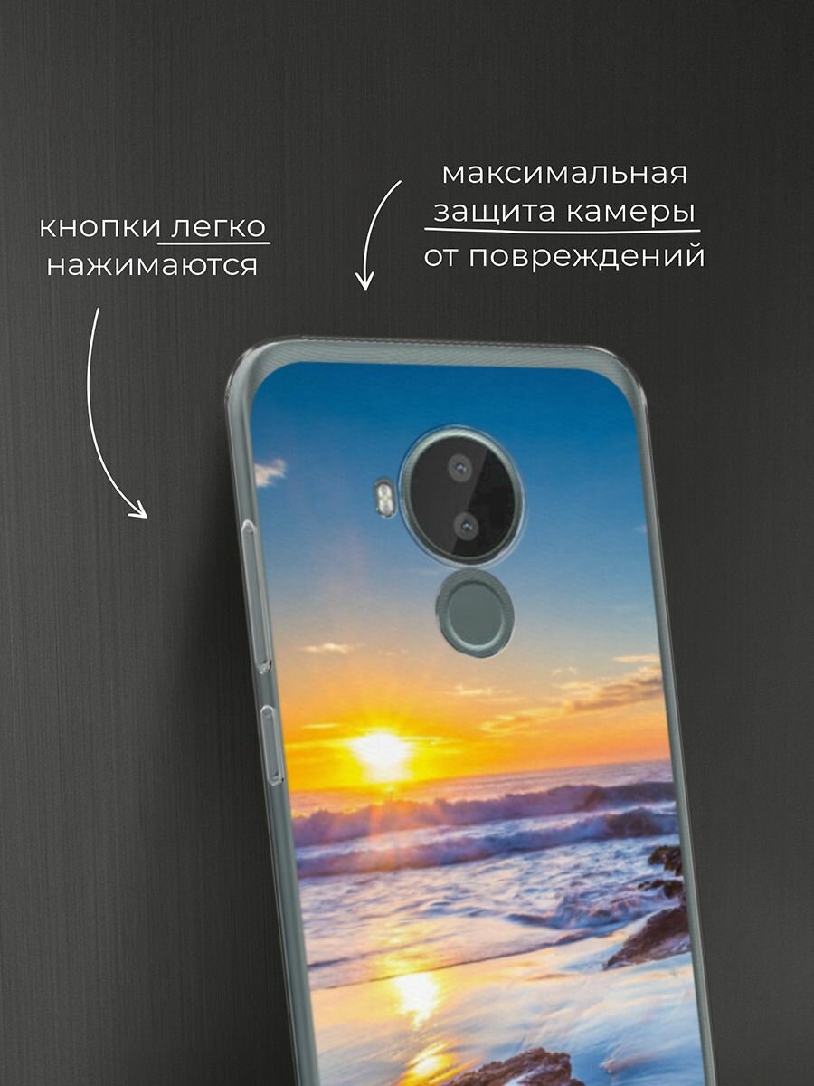 Силиконовый чехол на Nokia C30 / Нокия C30 с принтом "Восход 6" — фото 1