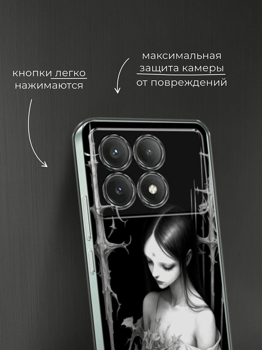 Чехол на Xiaomi Poco X6 PRO 5G / Поко X6 Про 5G с принтом "Грустная готическая девушка" — фото 1