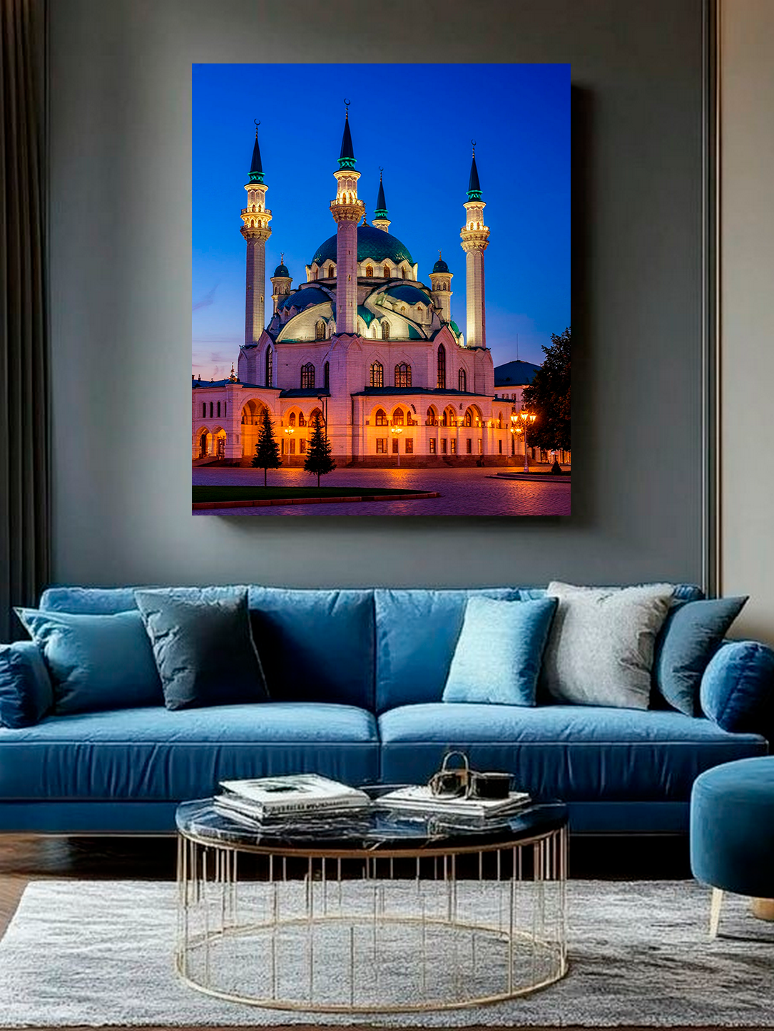 Картина на стену для интерьера "Мечеть" 40х50 см, холст на подрамнике, InterToys
