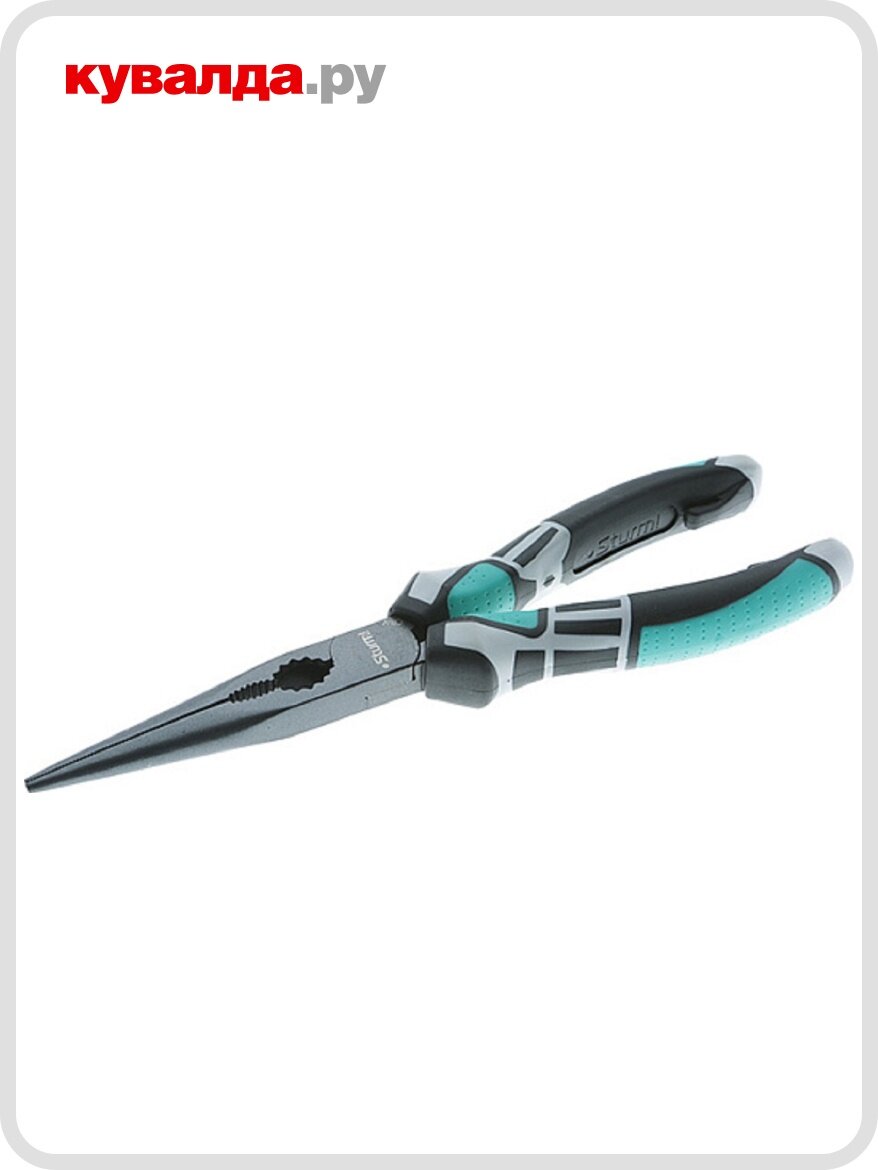 Длинногубцы Sturm 1020-13-3-200 200мм, crv, тефлоновое покрытие, tpe рукоятки