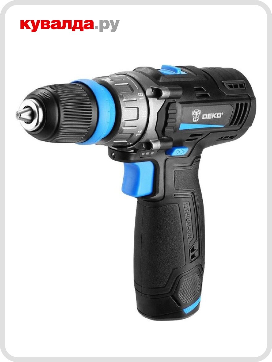 Дрель-шуруповерт аккумуляторная DEKO GCD12DU3 Li-Ion (063-4114)