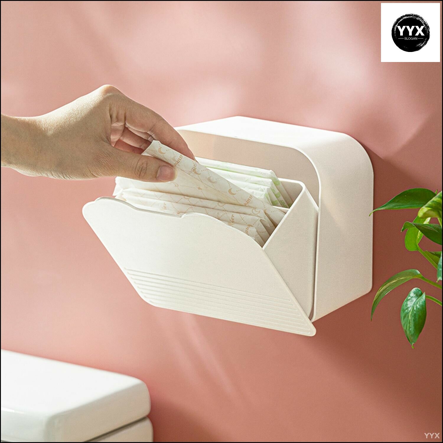 Органайзер настенный для хранения прокладок, ватных дисков палочек, косметики и мелочей, для кухни, белый