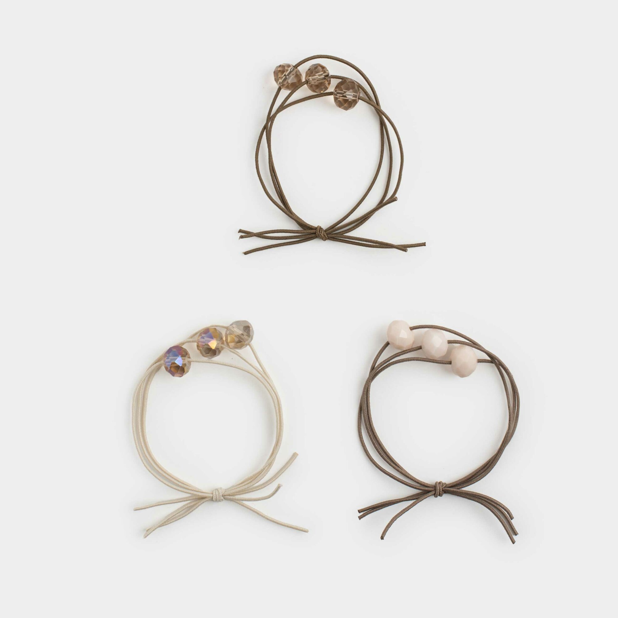 Резинка для волос, 5 см, 3 шт, полиэстер/пластик, цветная, Кристаллы, Gracile