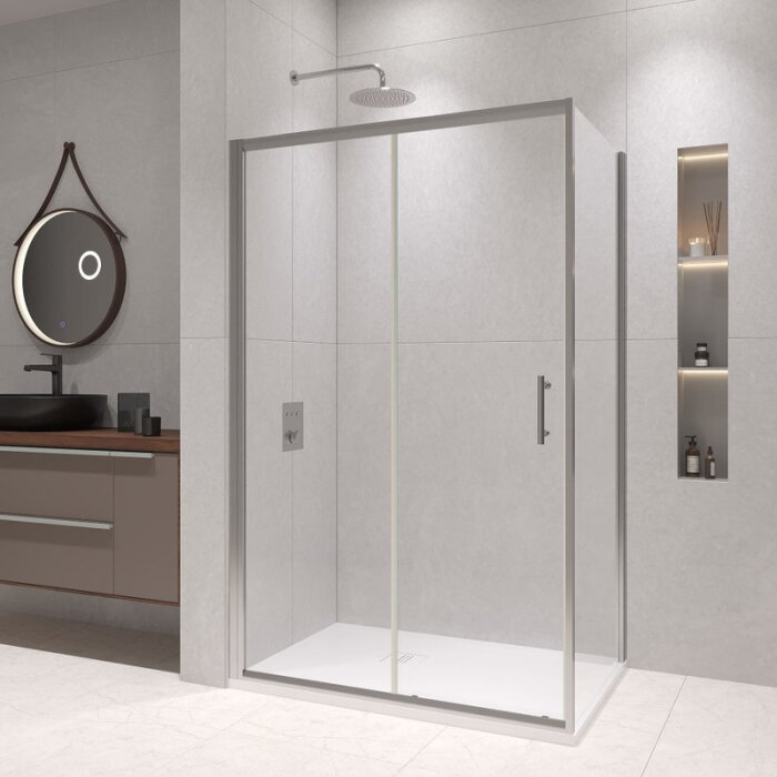 Душевой уголок RGW Passage PA-145 80х140 см, профиль хром, стекло прозрачное