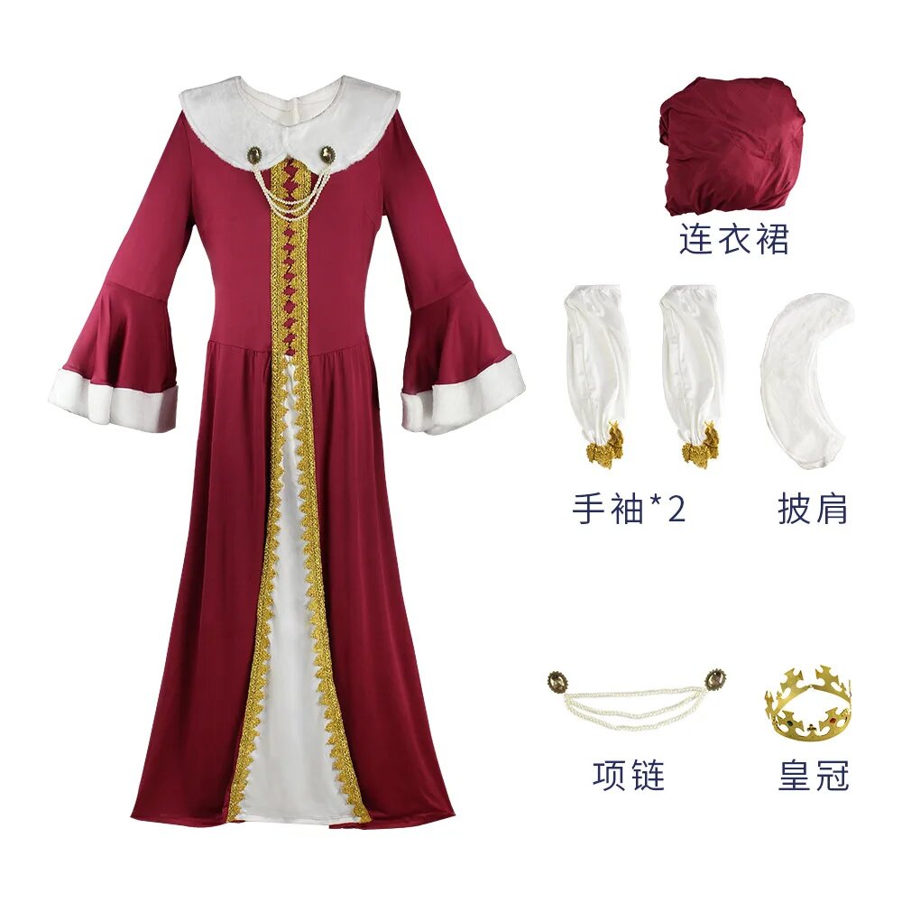 Костюм короля и королевы, полиэстер M, red