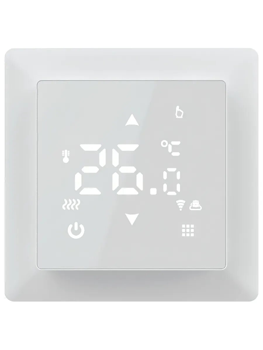 Терморегулятор с Wi-Fi для теплого пола белый