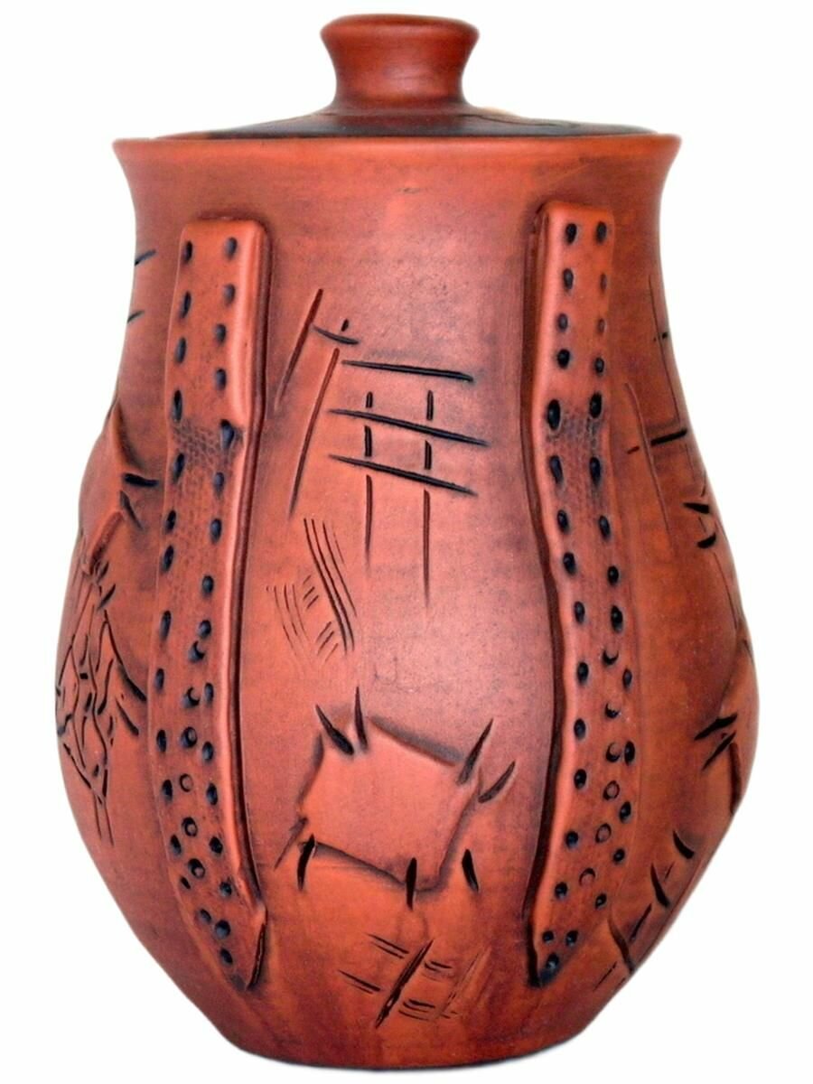 Емкость для лука, чеснока, Горшочек "Кузовок" 20 см, глина, керамика, ручная работа