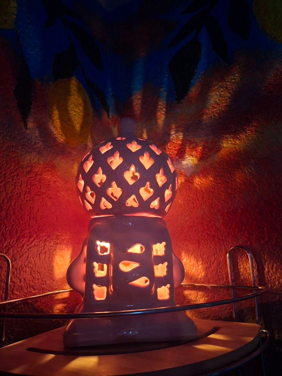 Подсвечник ручной работы, керамика, настольный декоративный, розовый