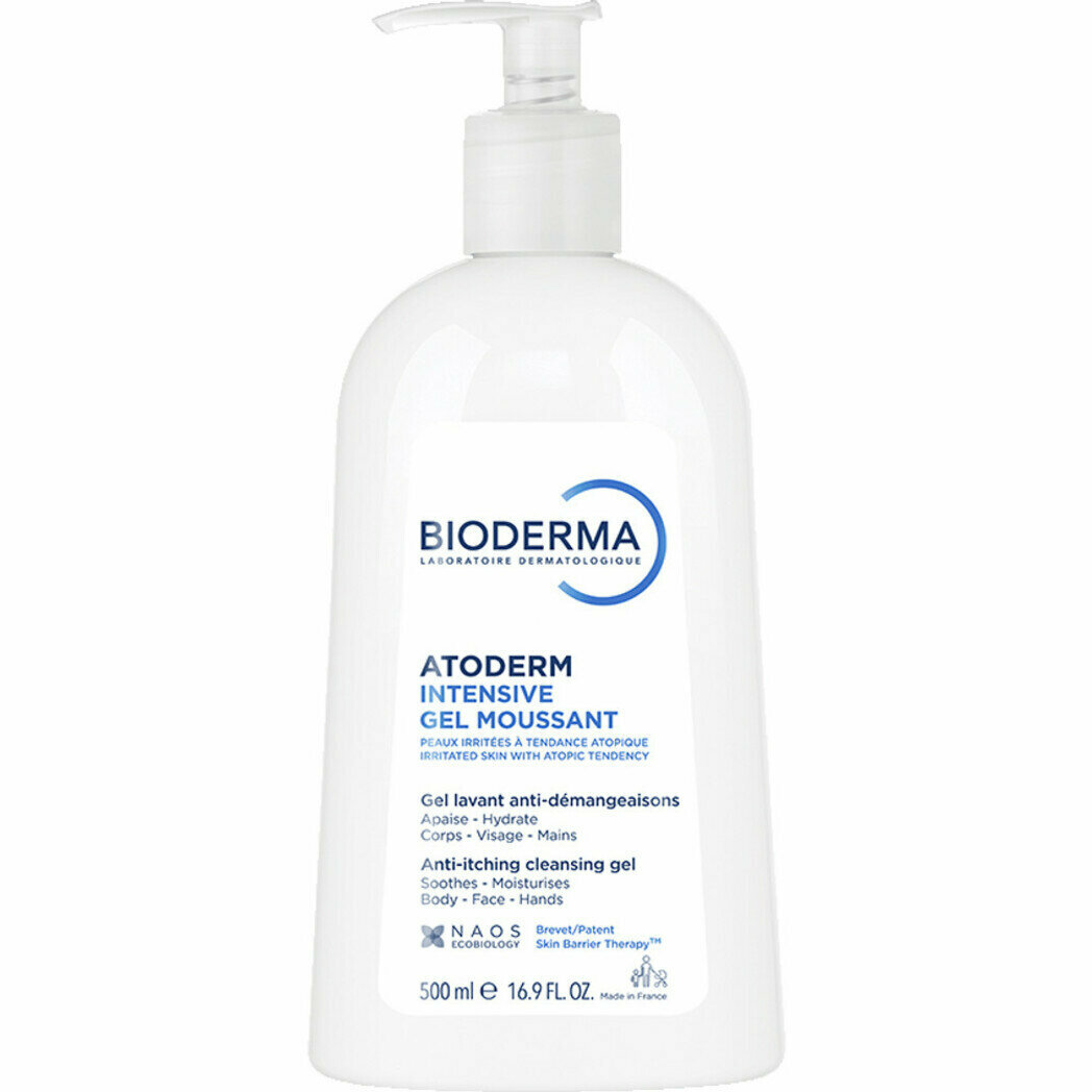 Гель для тела Bioderma "Atoderm Intensive", для чувствительной кожи, 500мл
