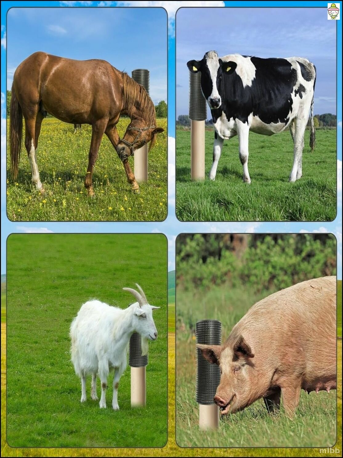 Набор из 2-х мягких чесалок для лошадей и КРС панели для чесания животных, облегчение зуда для коз, овец, коров и свиней