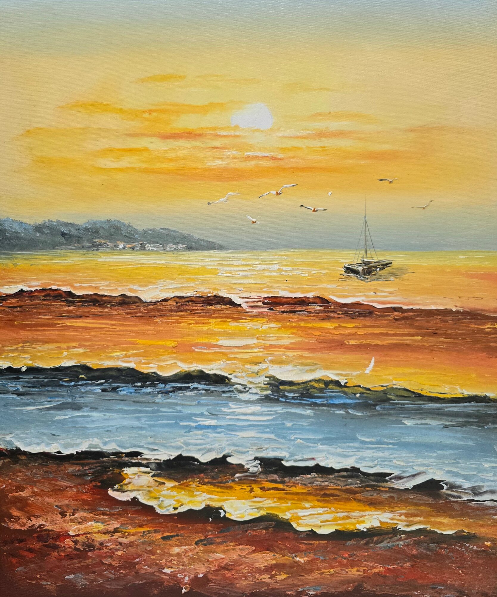 Картина на холсте для интерьера на стену Пейзаж 50х60см.