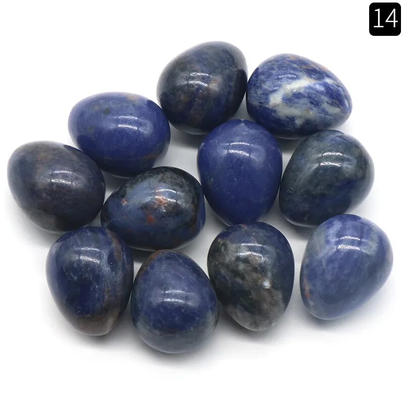 Каменное яйцо из натурального камня Темно-синий, 20MM, sodalite