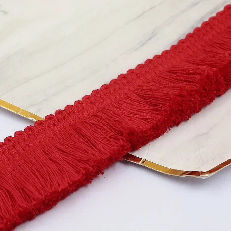 Хлопковая бахрома 1 метр Красный, 1