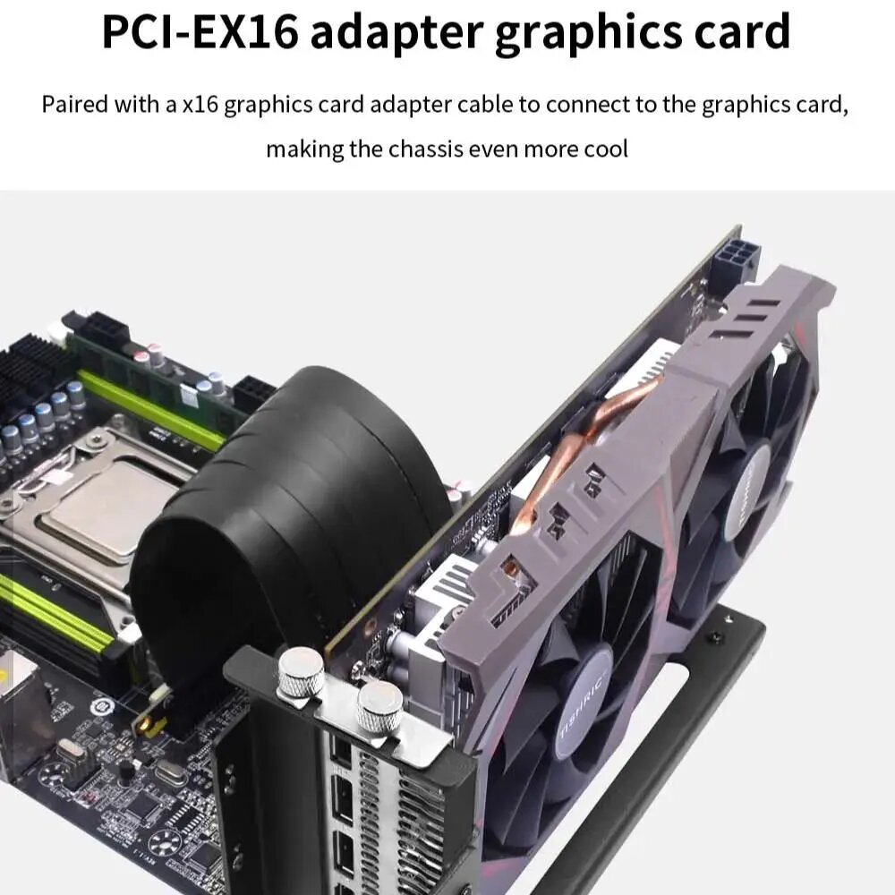 Riser PCIe 4.0 X16 20см, черный — фото 1