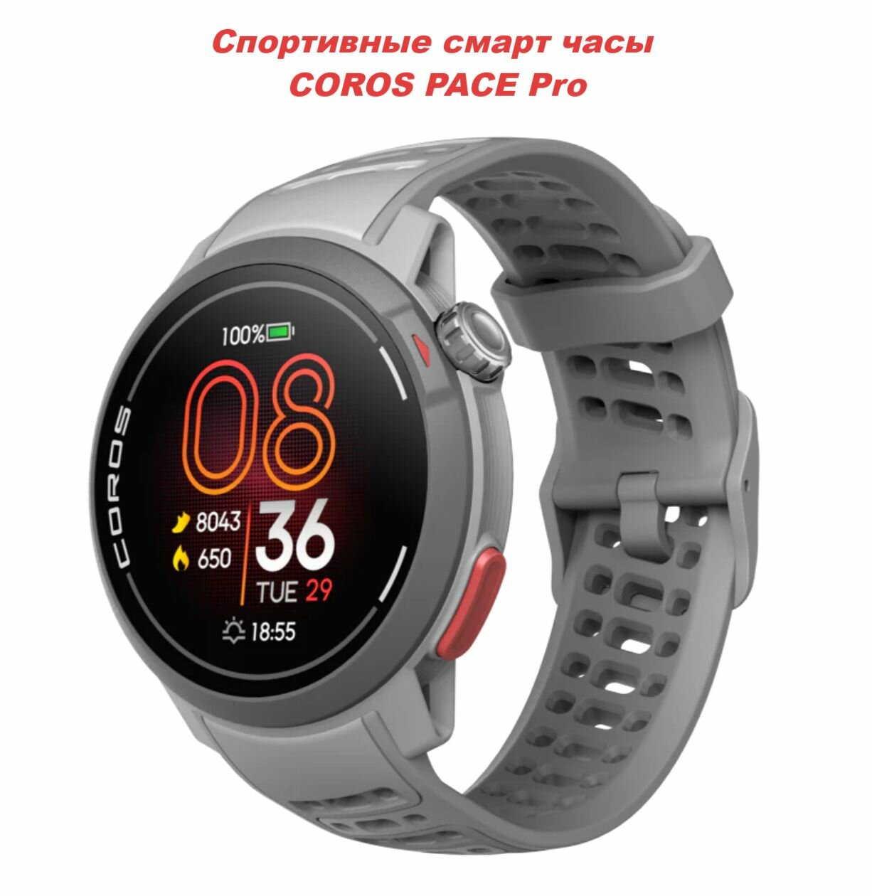 Спортивные смарт часы COROS PACE Pro, Grey