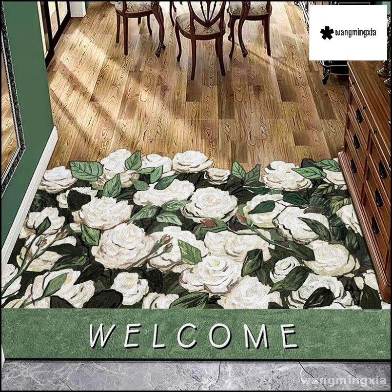 Эксклюзивный ковер из ПВХ с цветочным принтом 60x120 см