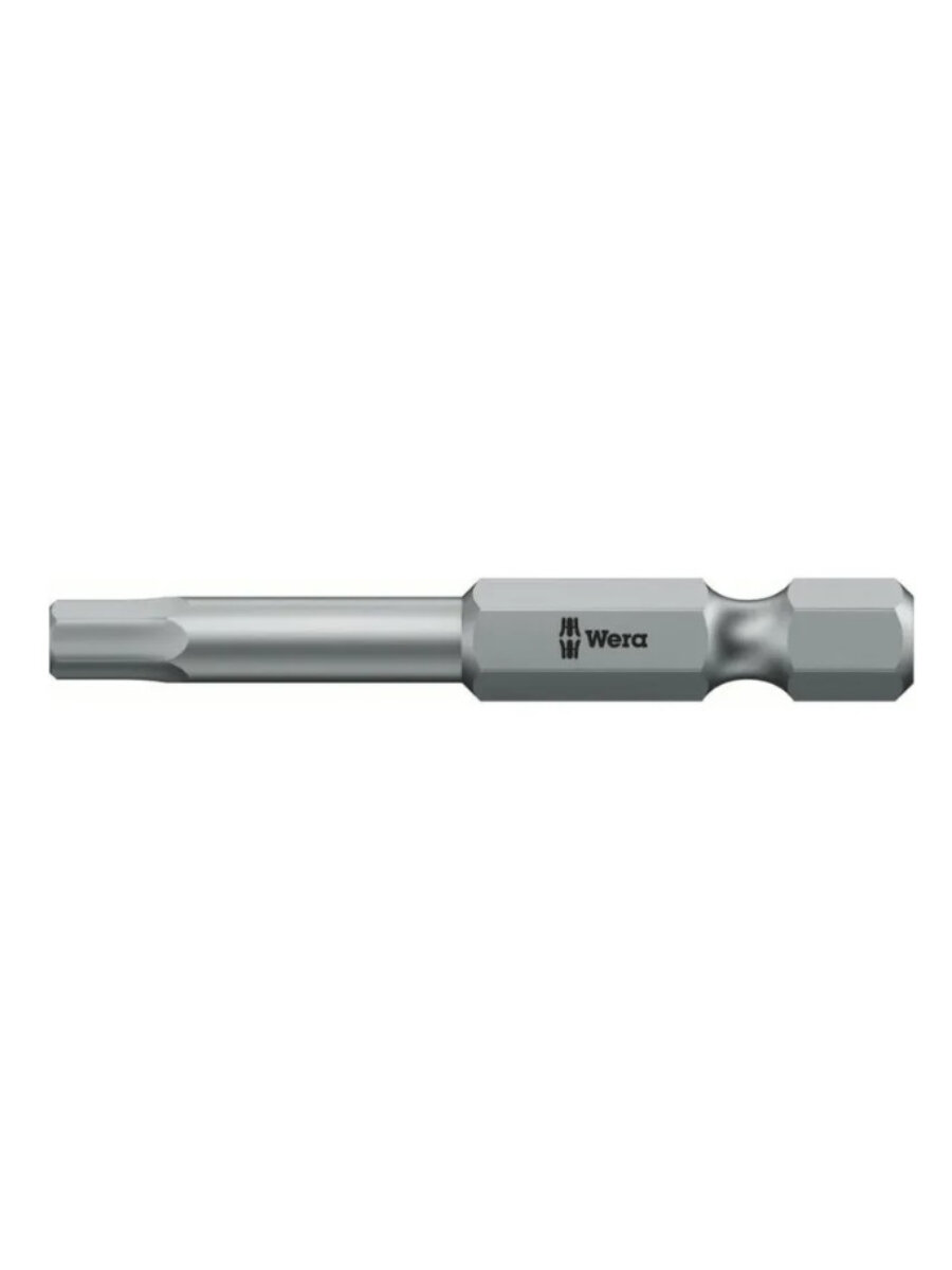 Бита Wera с внешним шестигранником, 1/4" E6.3, 7/32" x 50 мм, 840/4 Z Hex-Plus